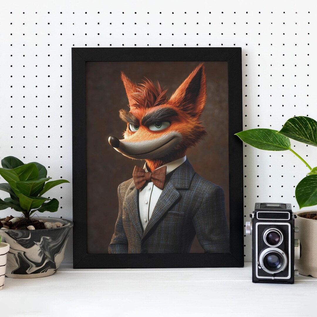 Portrait of Real Crash Bandicoot in Suit, Poster to Download & Print ...