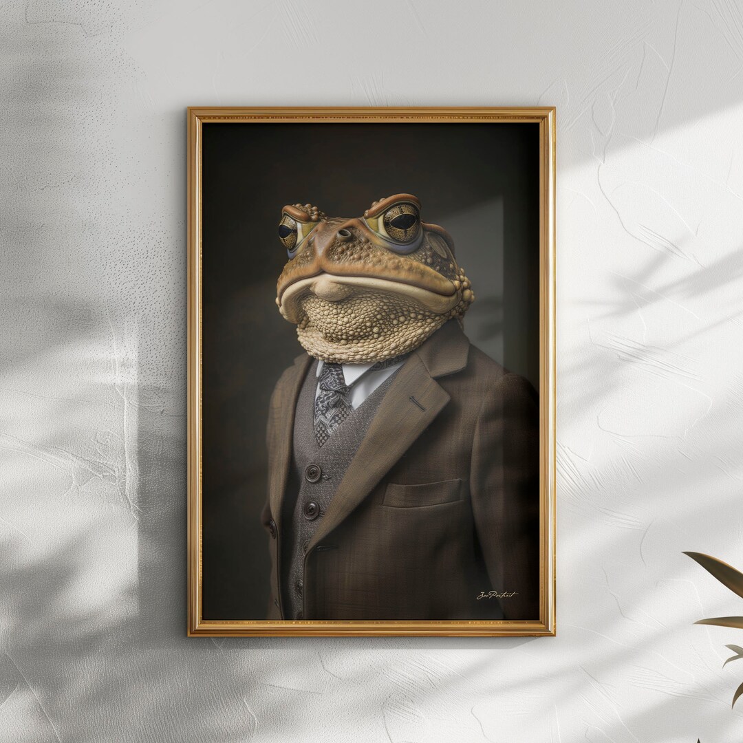 Portrait of a Toad in Suit, Printable Poster to Download, Digital ...