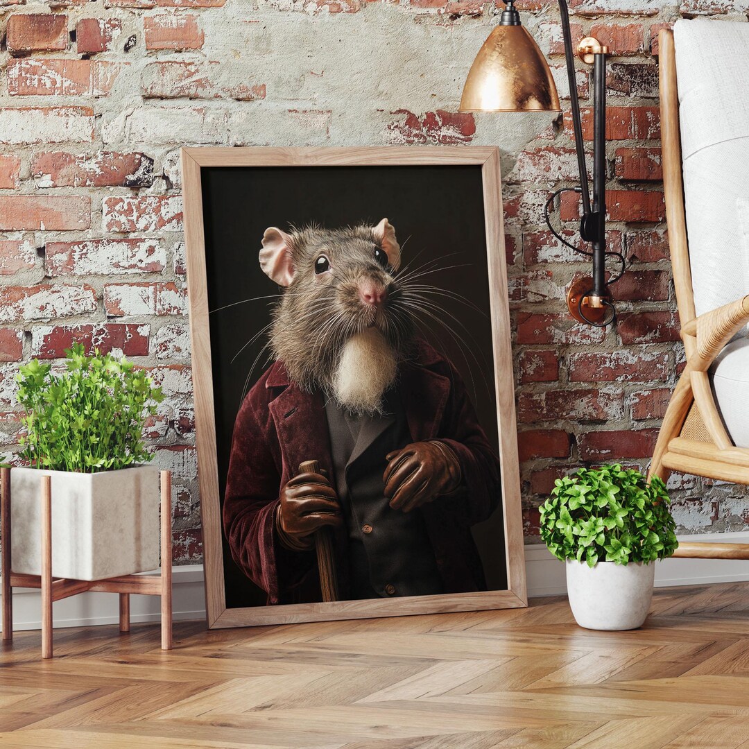 Portrait of Splinter in Suit, Poster to Download & Print, Child's Room ...