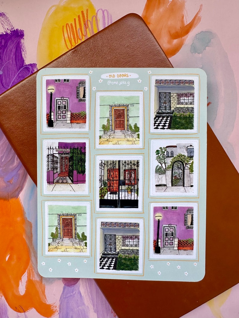 Old Doors Sticker Sheet | Bullet Journal Stickers, Scrapbook Stickers ...