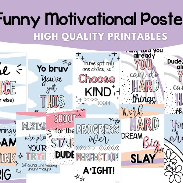 Funny Motivational Poster - Etsy