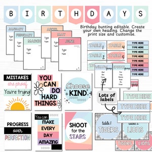 Classroom Decor Bundle Mega Bundle Pastel Theme Calm Classroom Decor ...