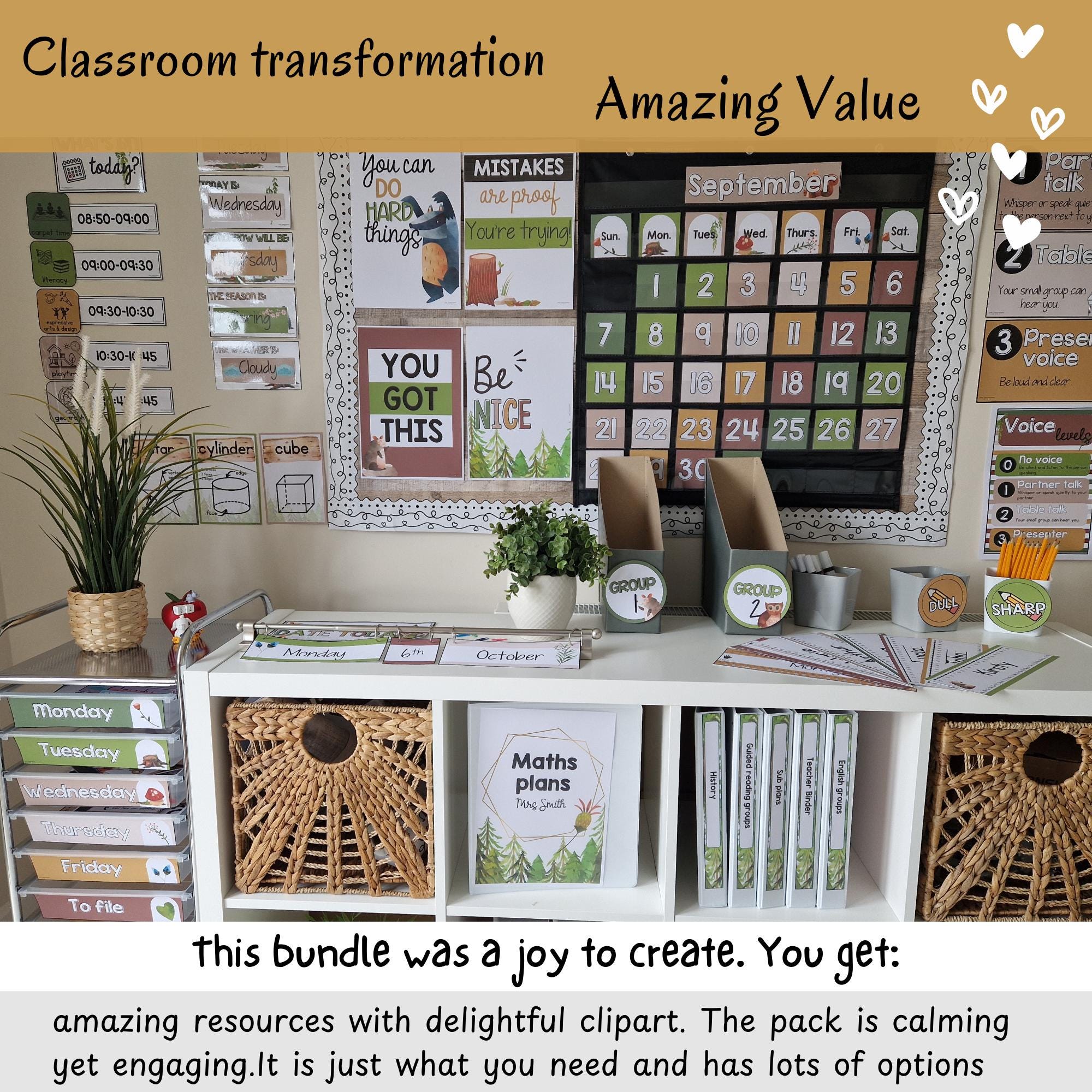 Woodland Classroom Decor MEGA Bundle Nature Theme Classroom - Etsy