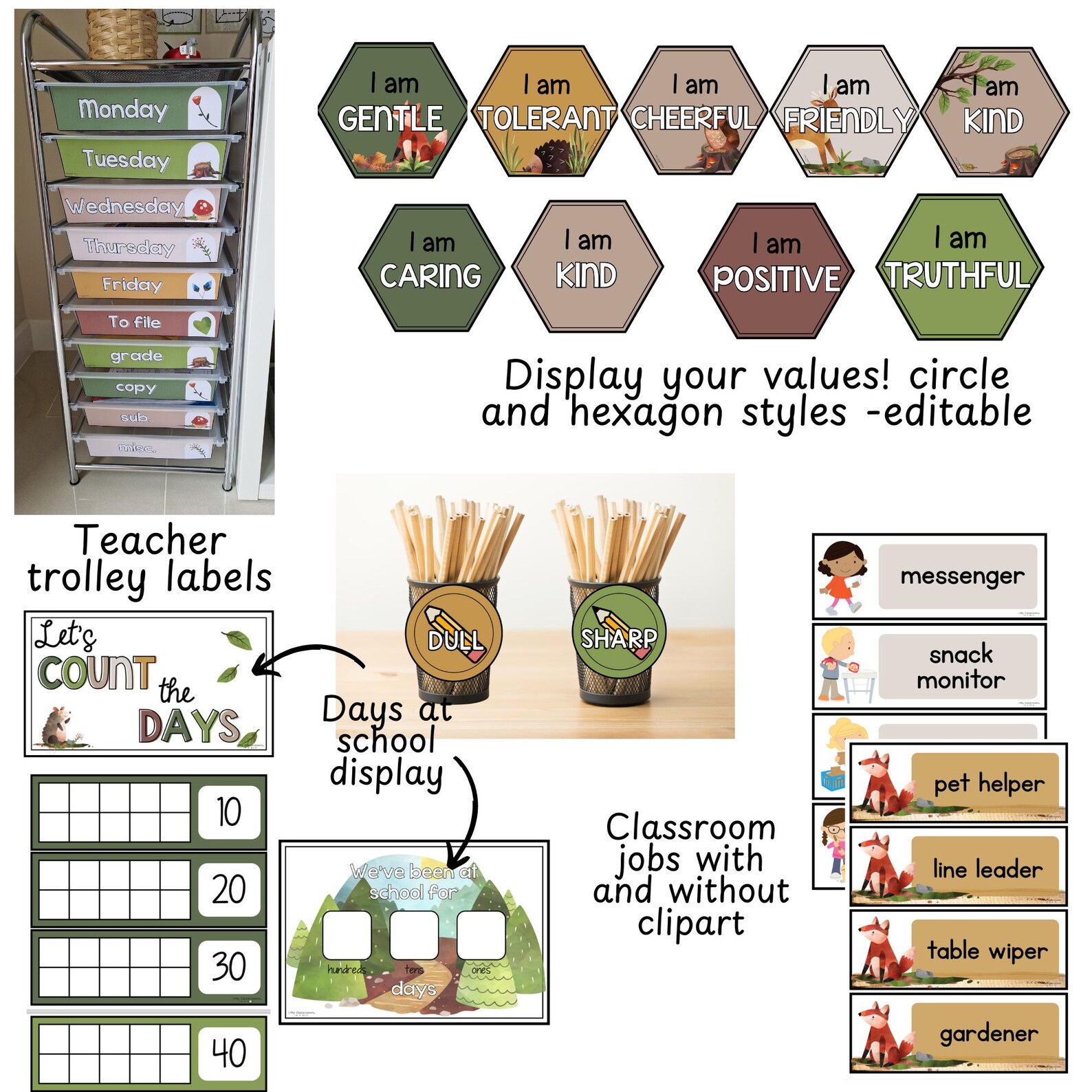 Woodland Classroom Decor MEGA Bundle Nature Theme Classroom - Etsy