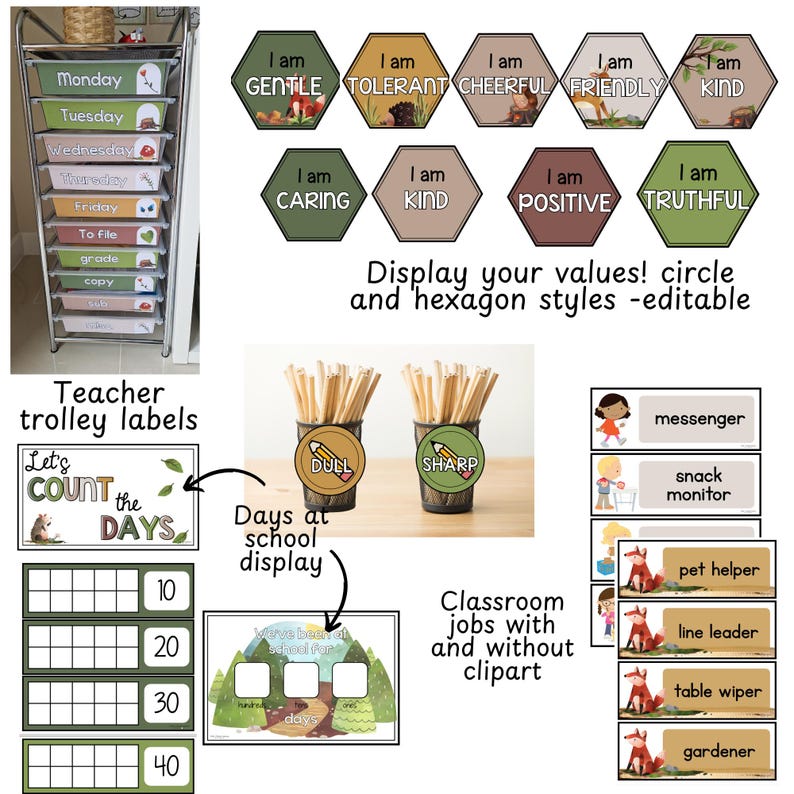 Woodland Classroom Decor MEGA Bundle Nature Theme Classroom - Etsy
