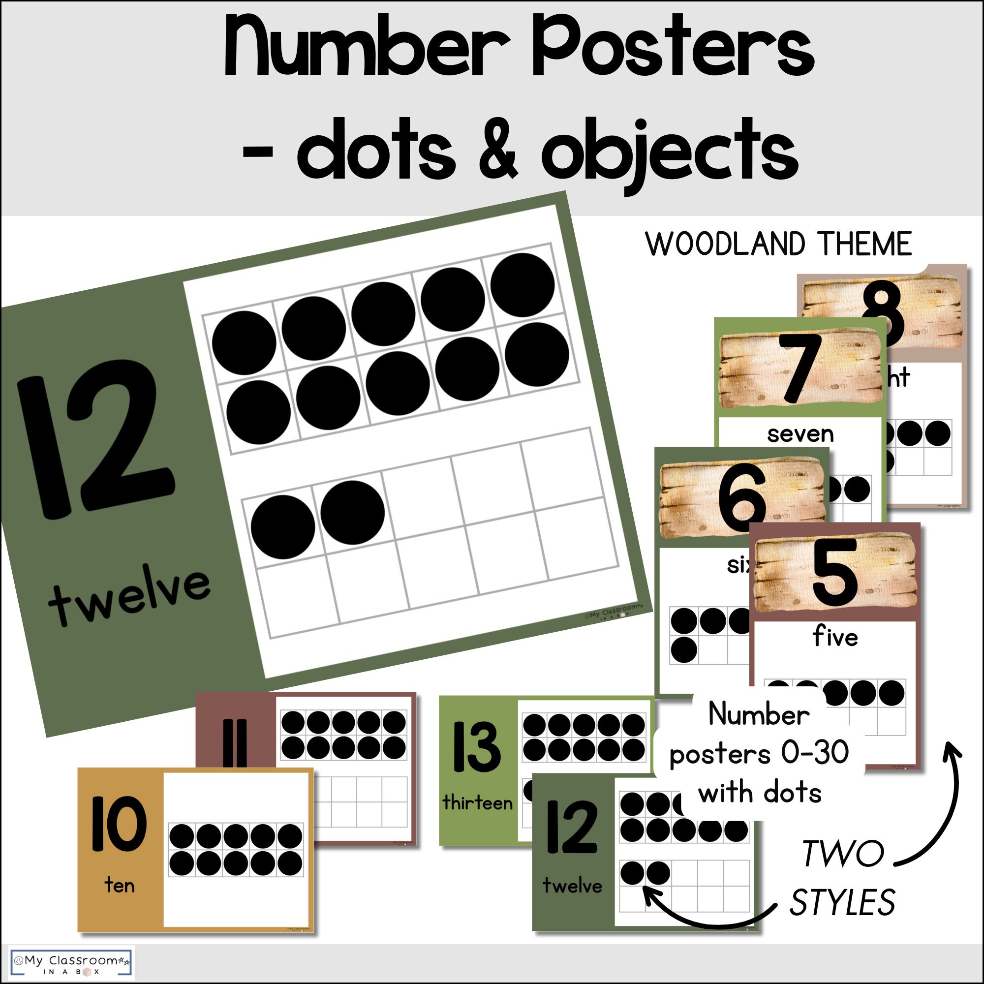 0-20 Number Posters Printable Number Posters for Classroom Number ...