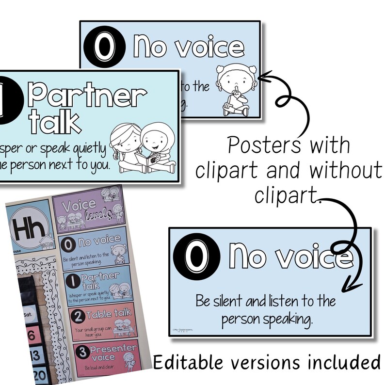 Voice Levels Posters Noise Level Classroom Decor Behaviour Expectations ...