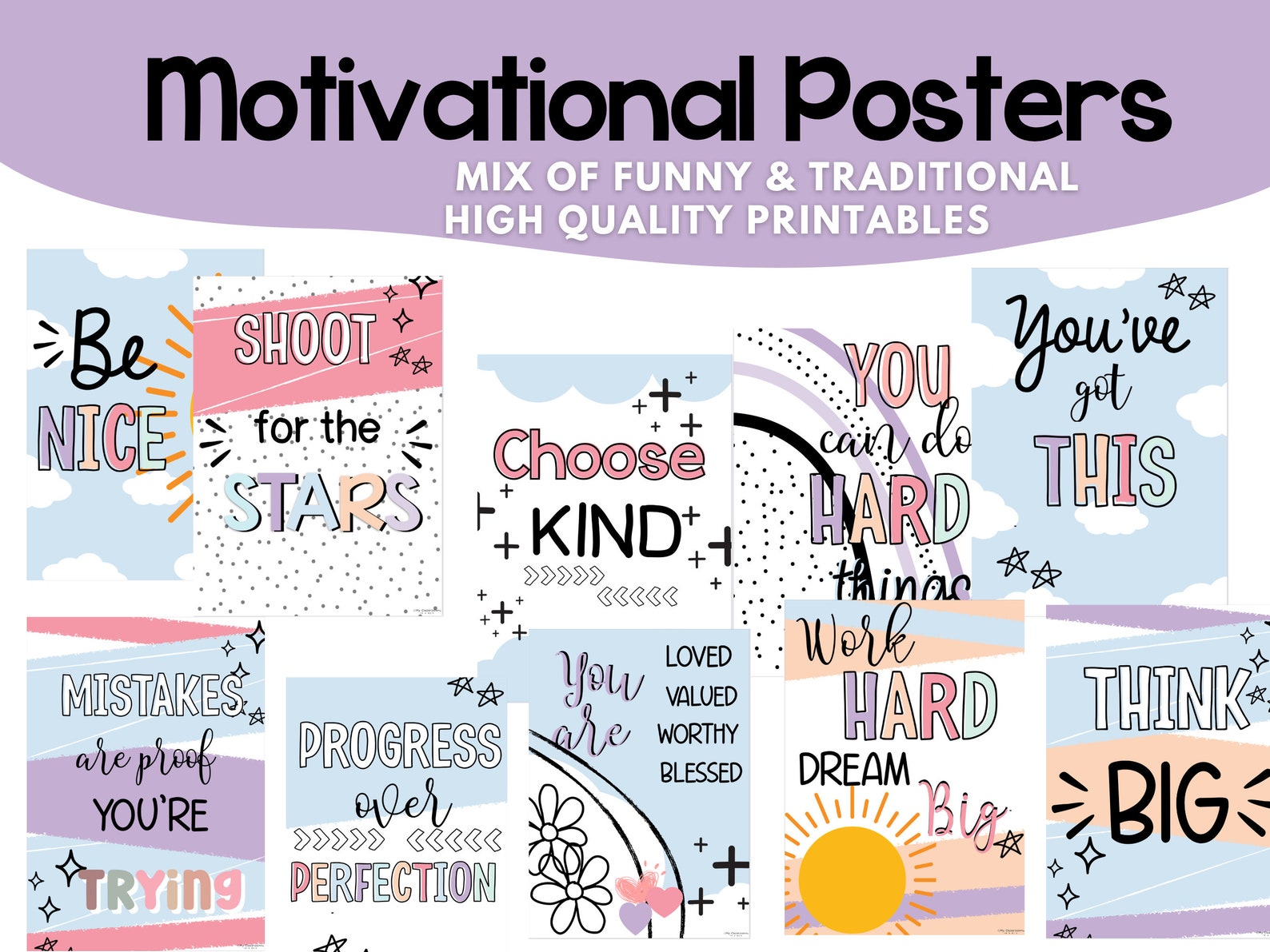 Back to School Motivational Posters Classroom Decor Printable - Etsy