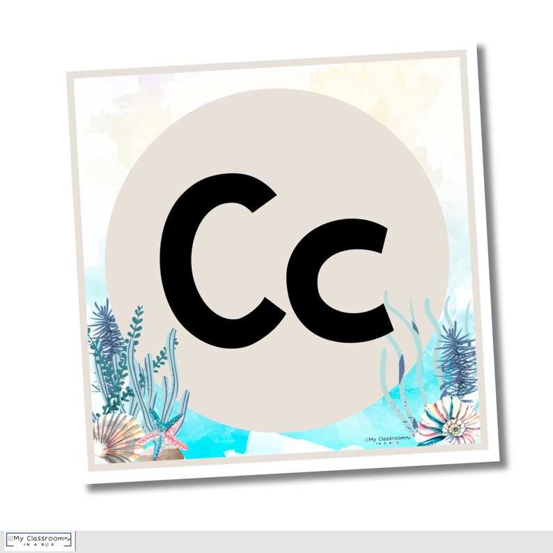 Ocean Theme Alphabet Posters for the Classroom - Editable - Etsy