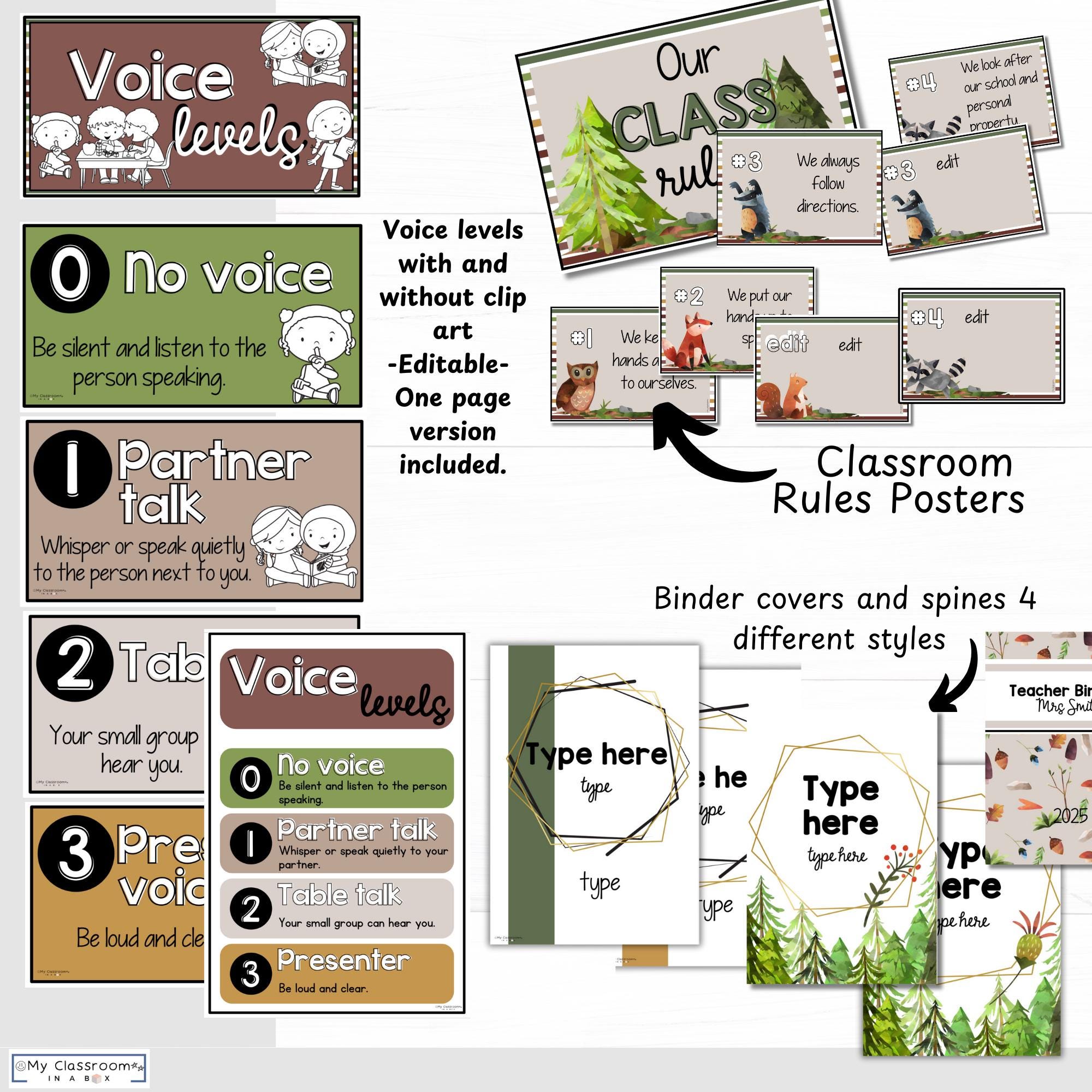 Woodland Classroom Decor MEGA Bundle Nature Theme Classroom - Etsy