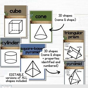 2D Shape Posters 3D Shape Posters for Primary Classrooms Maths Poster ...