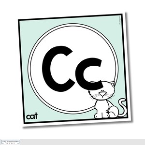 Pastel Alphabet Posters Handwriting Frieze for Classroom Editable Sign ...