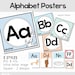 Pastel Alphabet Posters Handwriting Frieze for Classroom Editable Sign ...