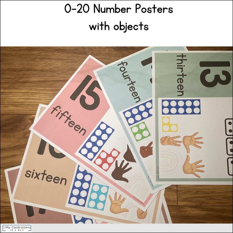 Rainbow Boho Maths Posters Maths Working Wall Maths Display Pack L Instant Download Printable ...