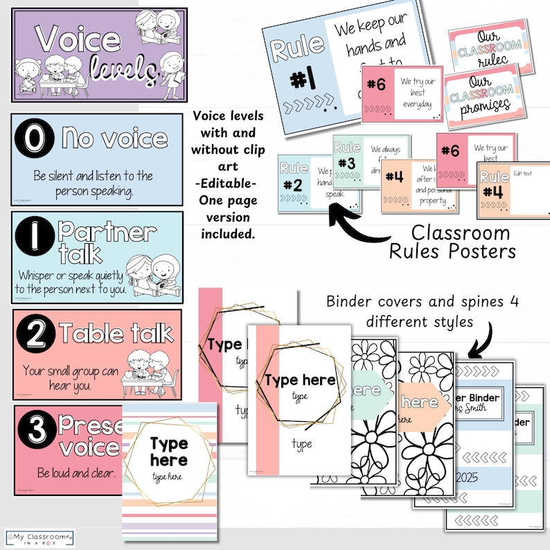 Classroom Decor Bundle Mega Bundle Pastel Theme Calm Classroom Decor ...