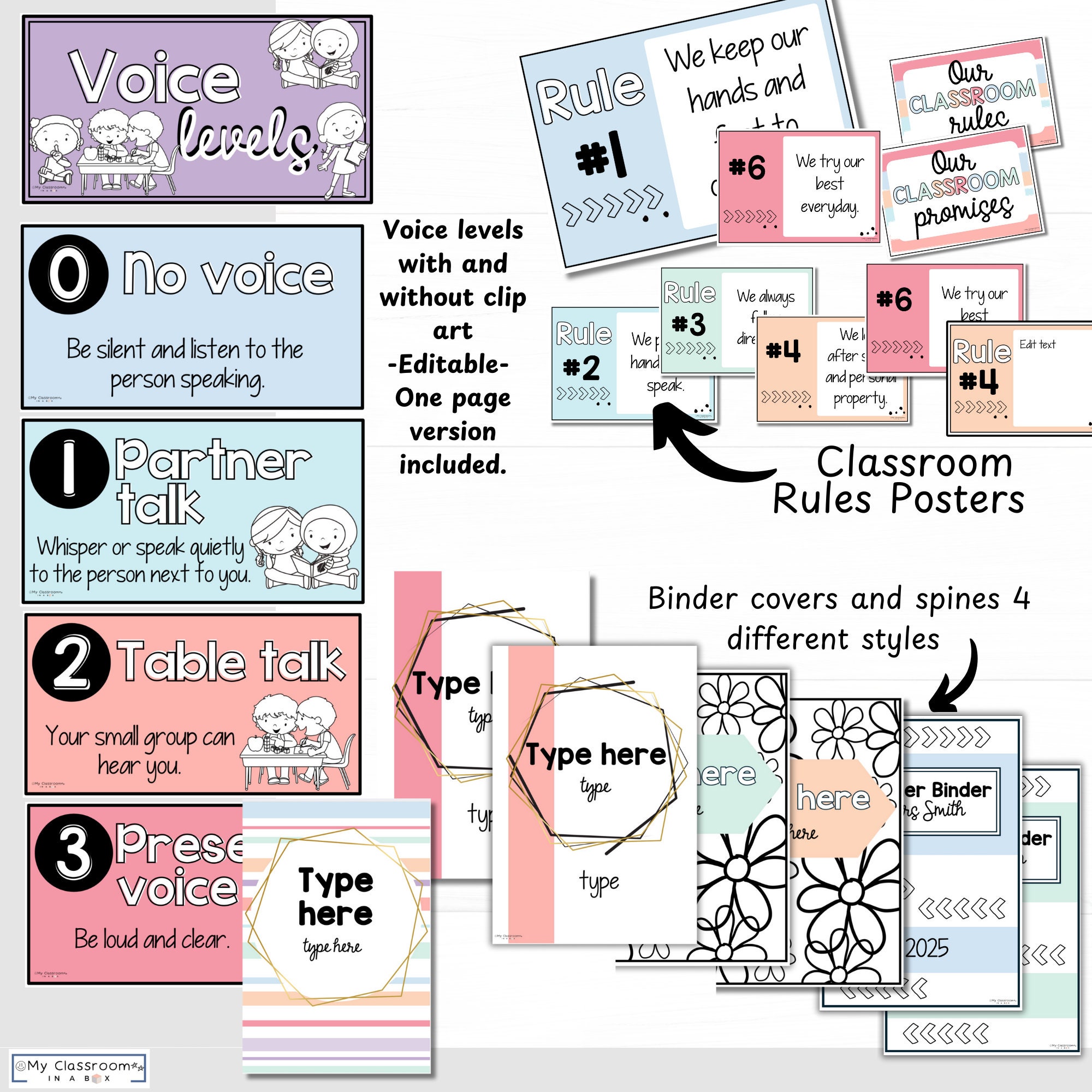 Classroom Decor Bundle Mega Bundle Pastel Theme Calm Classroom Decor ...