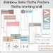 Rainbow Boho Maths Posters Maths Working Wall Maths Display Pack L ...