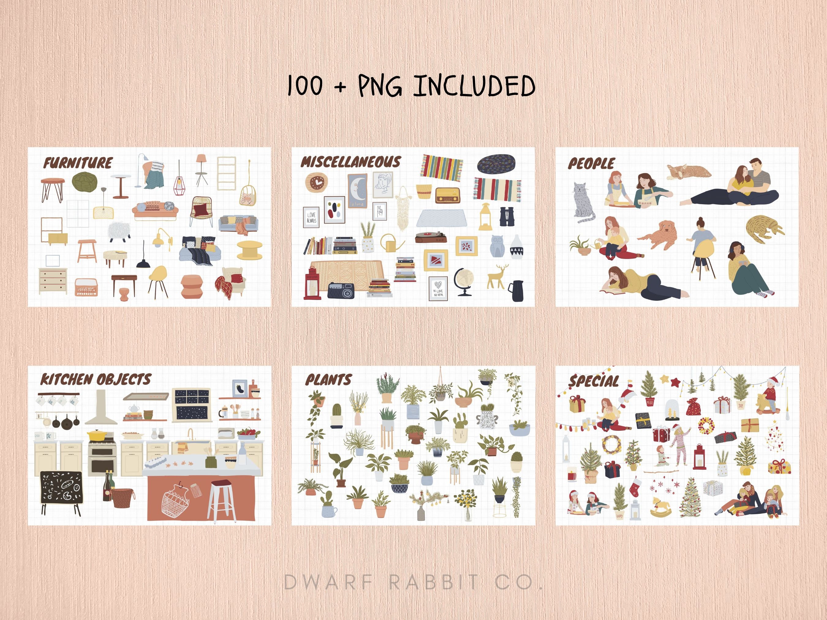 100 Elements Digital Stickers Goodnotes Stickers - Etsy