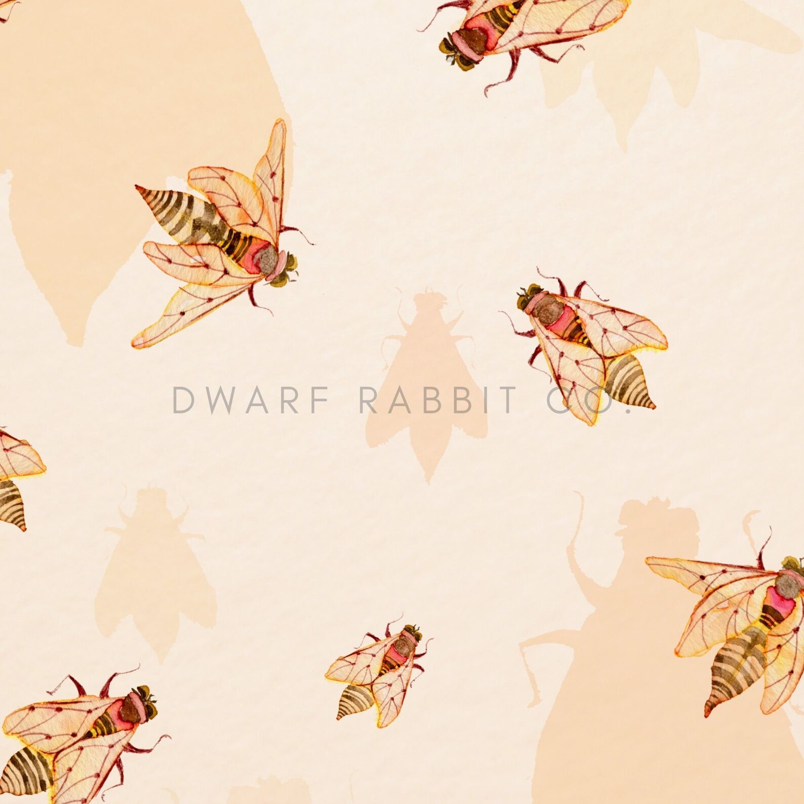 Watercolor Bees and Flower Drawing Bees and Botanical Sketch - Etsy