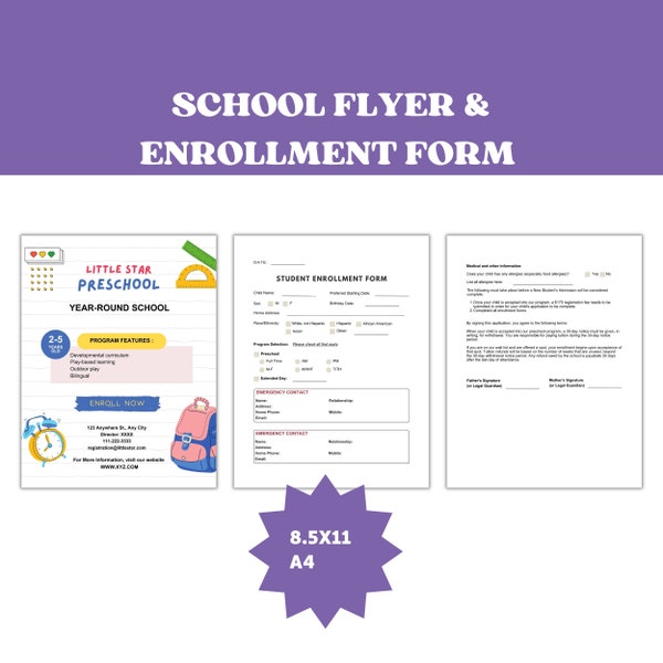 Daycare Enrollment Forms - Etsy