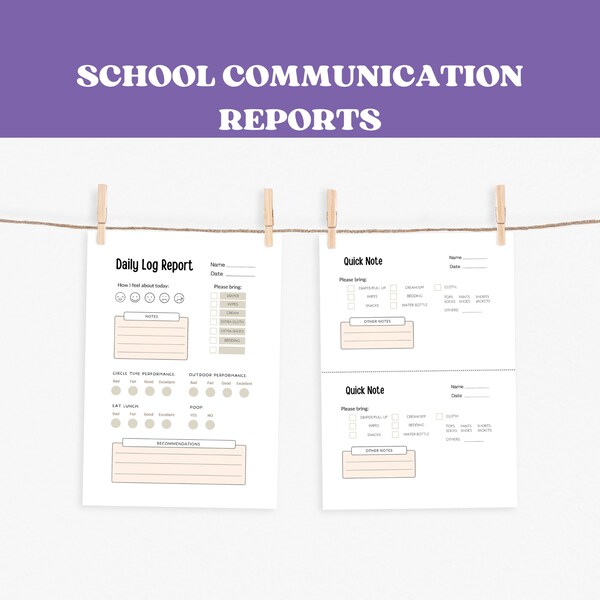 Toddler Daily Report - Etsy