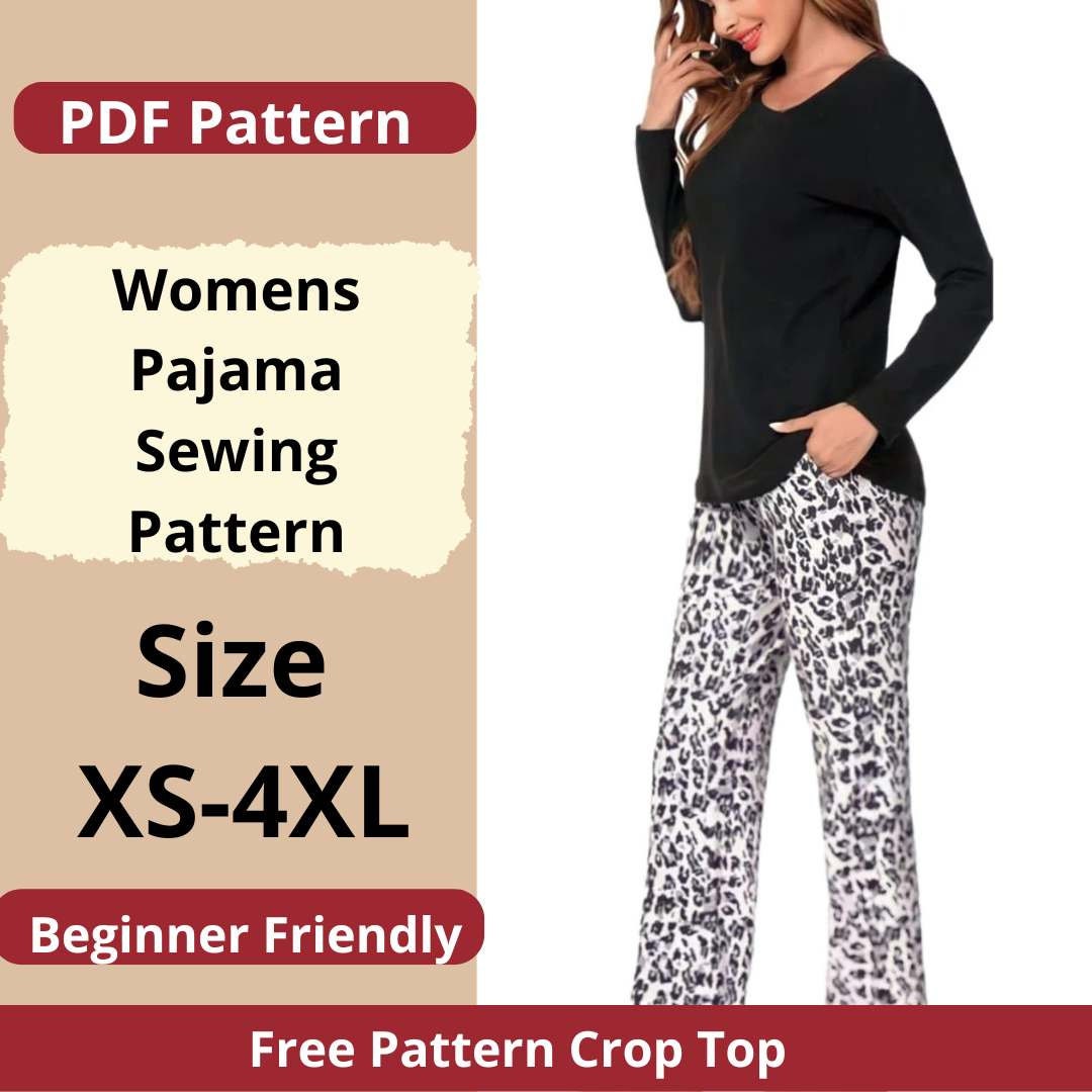 Women's Pajamas Sewing Pattern Size XS to 4XL Christmas Pajamas PDF ...