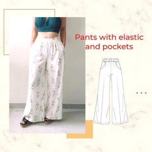 Wide Leg Trousers Sewing Pattern: Women's XS-4XL (digital Download A4 ...