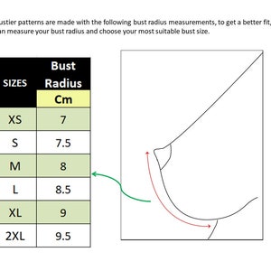 Top Bustier Sewing Pattern | Sizes XS to 2XL | Instant Download | Easy ...