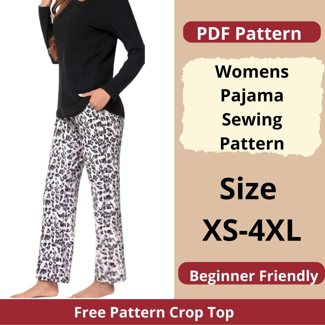 Women's Pajamas Sewing Pattern Size XS to 4XL Christmas Pajamas PDF ...