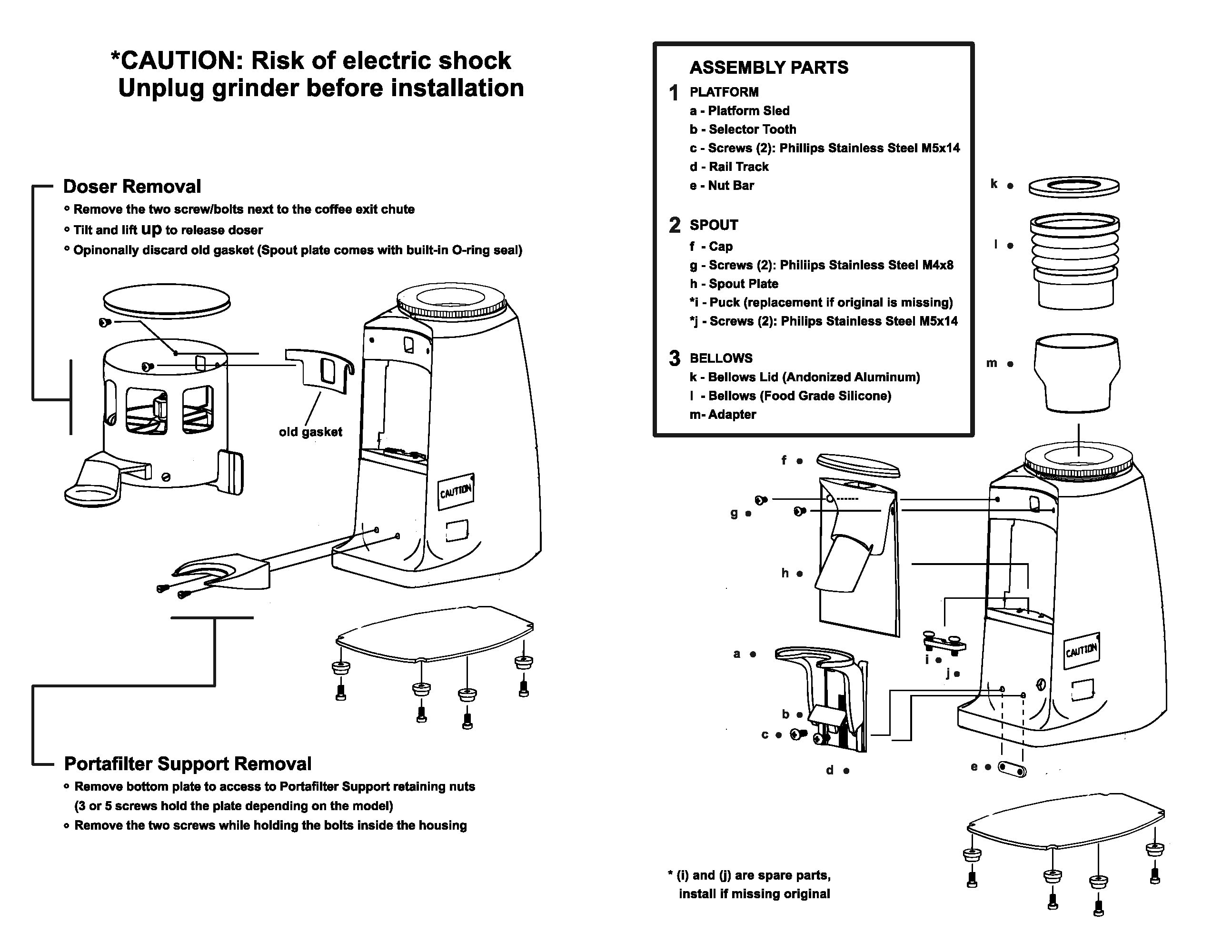 MALLARD: Doserless Conversion Kit for Mazzer Mini or Super Jolly - Etsy