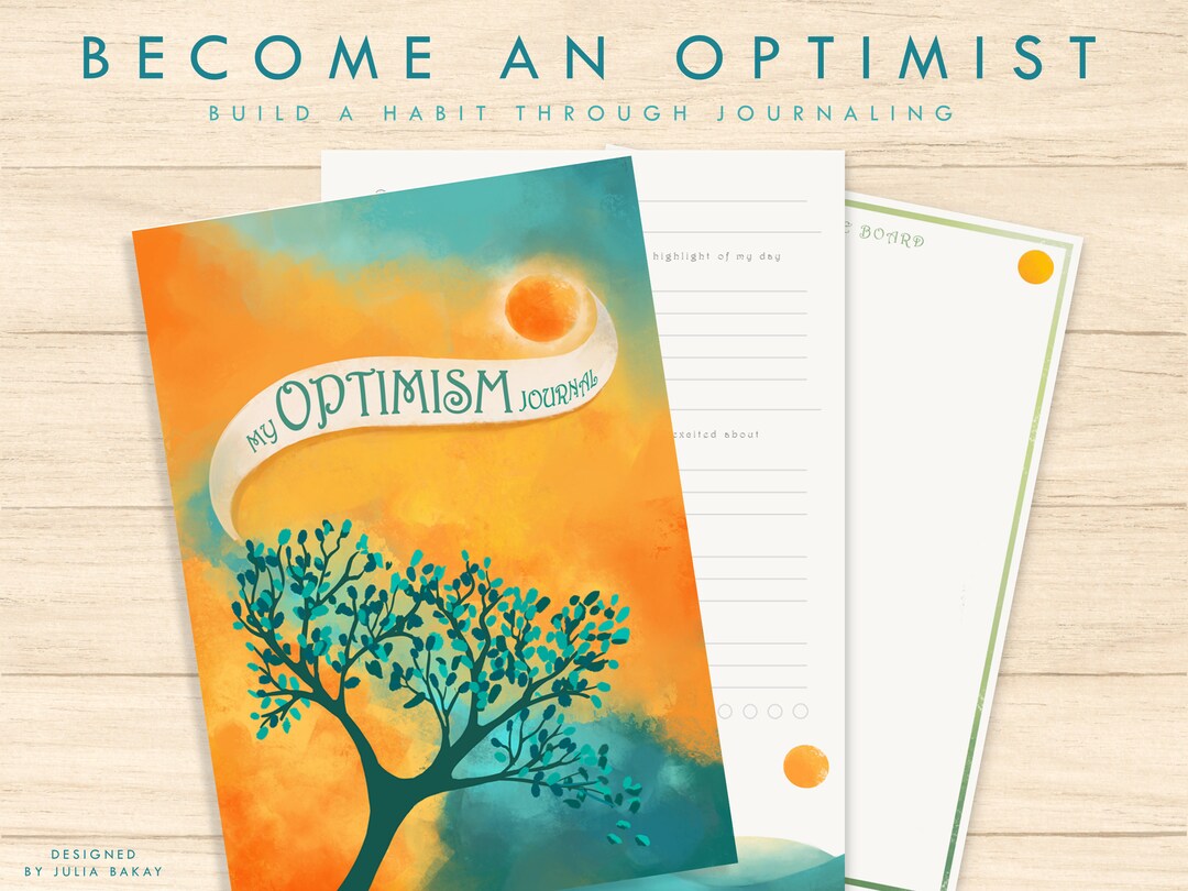 Printable Gratitude Journal: Optimism Journal | 100 Days PDF Booklet ...