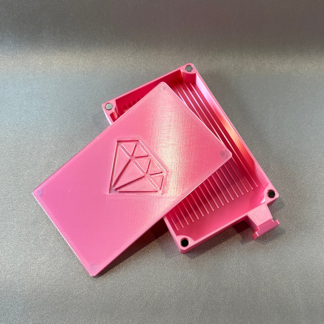 Silk Pink narrow Diamond Art Tray Magnetic Lid & Plug - Etsy