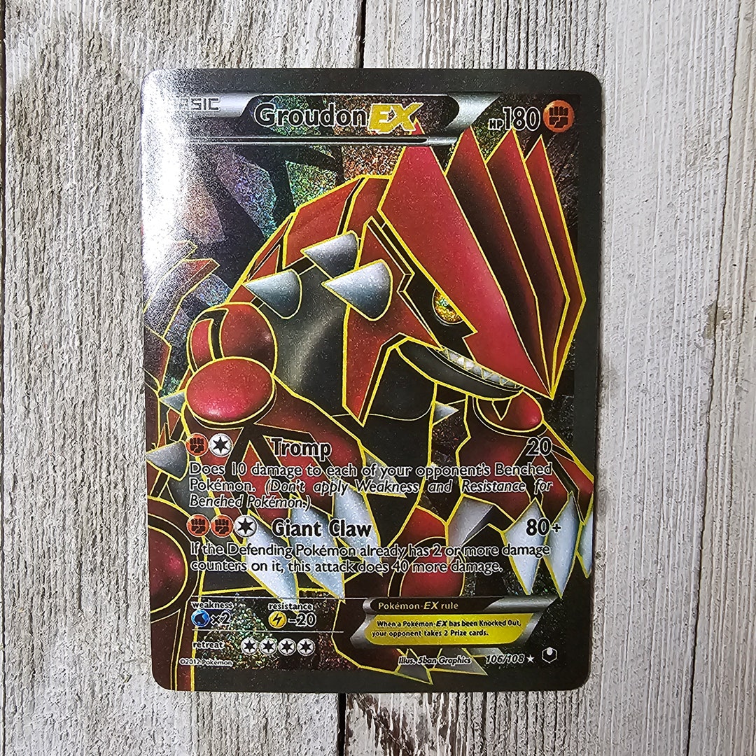 Groundon EX Dark Explorers Full Art Handmade Holographic - Etsy