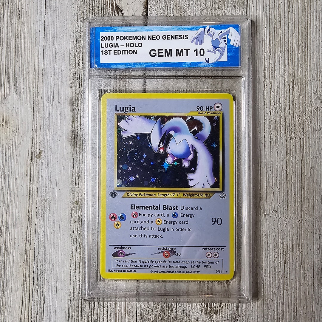 Lugia Neo Genesis First Edition Handmade Card and Custom Slab With ...