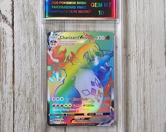 Charizard VMAX Custom Handmade Holographic Card - Etsy