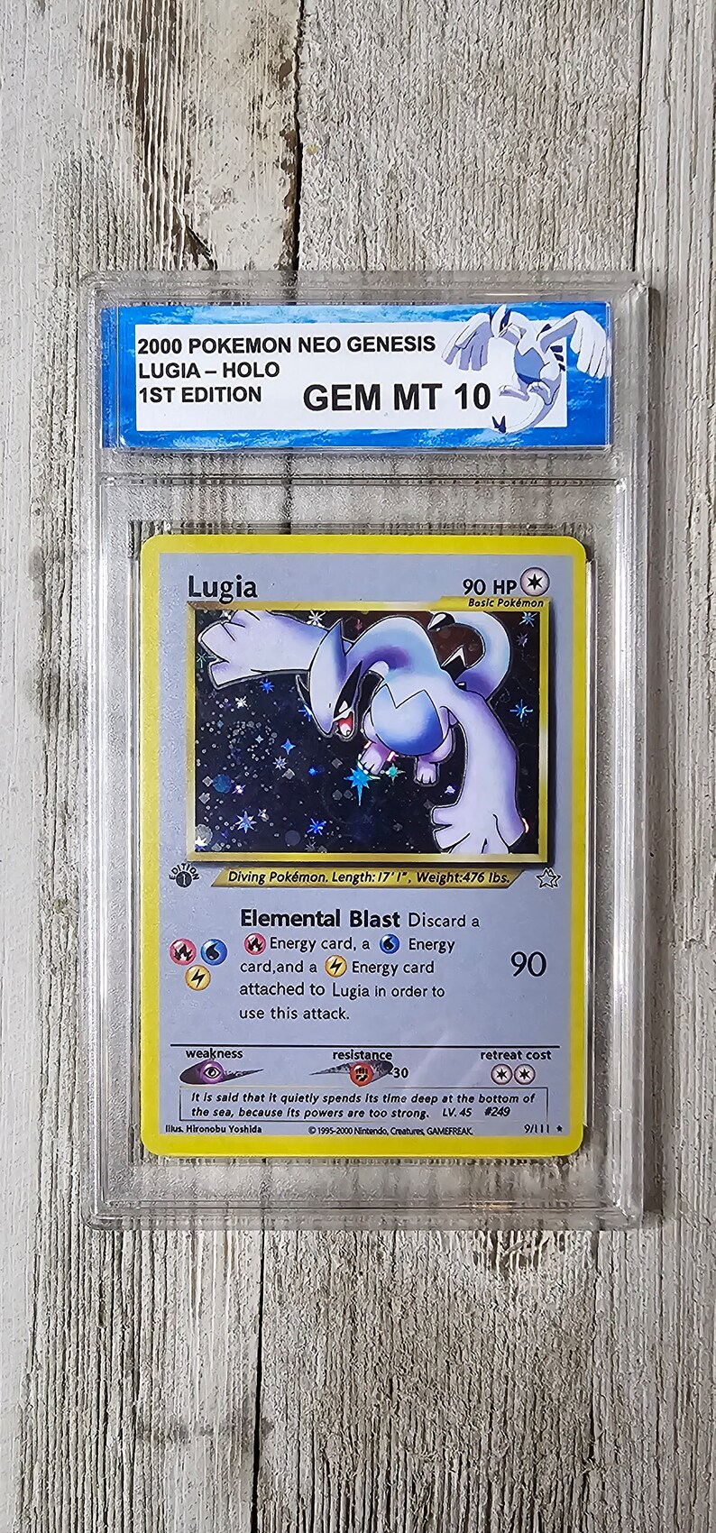 Lugia Neo Genesis First Edition Handmade Card and Custom Slab With ...