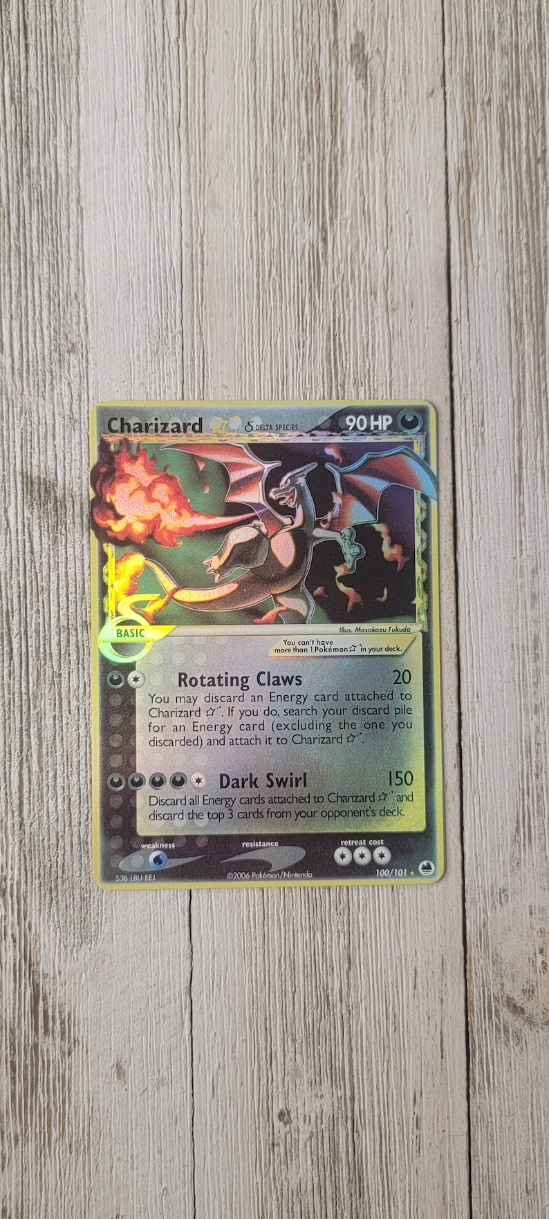 Charizard Delta Species Gold Star Handmade Holographic Card - Etsy