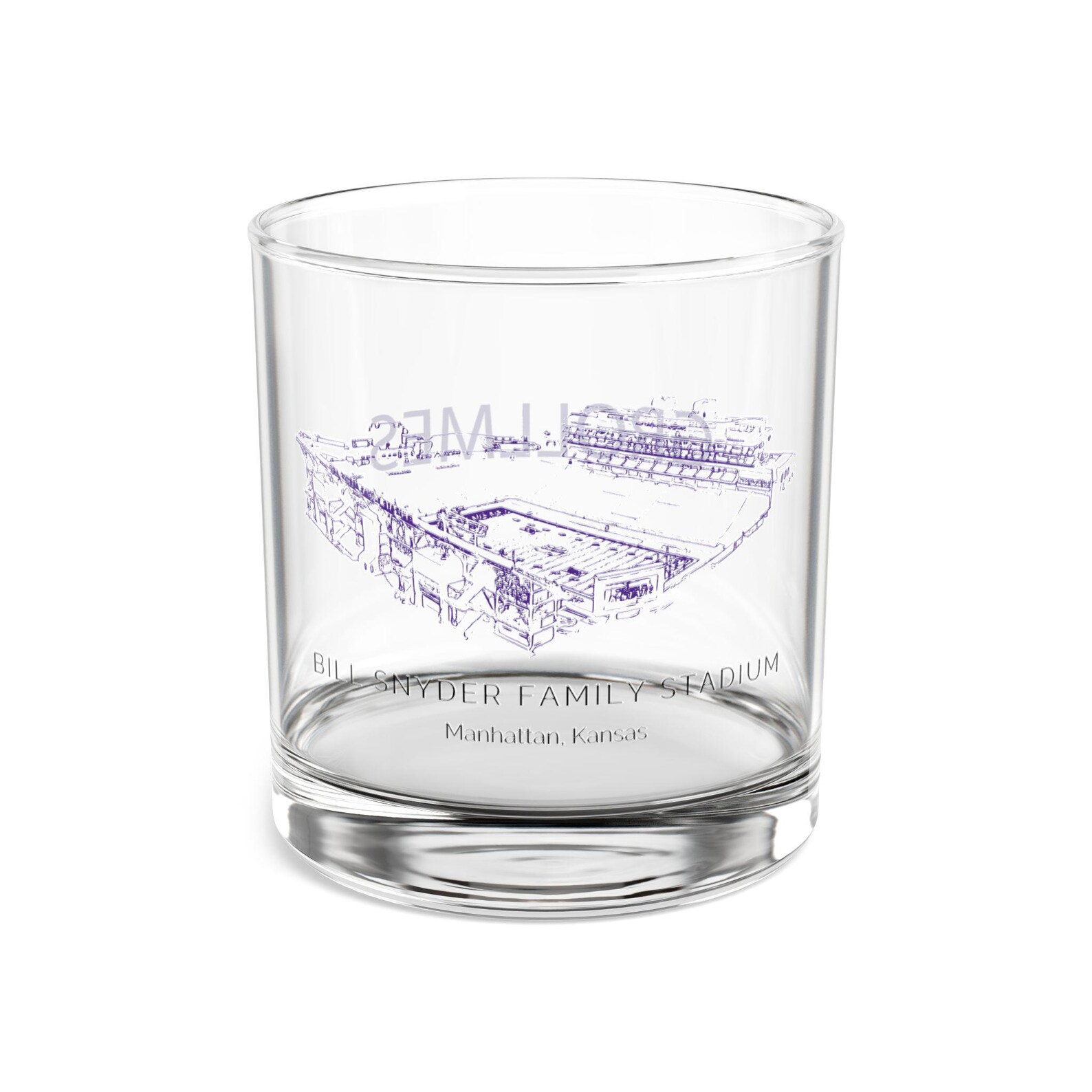Kansas State Rocks Glass, 10oz KSU Cocktail, Monogram Custom K-state ...