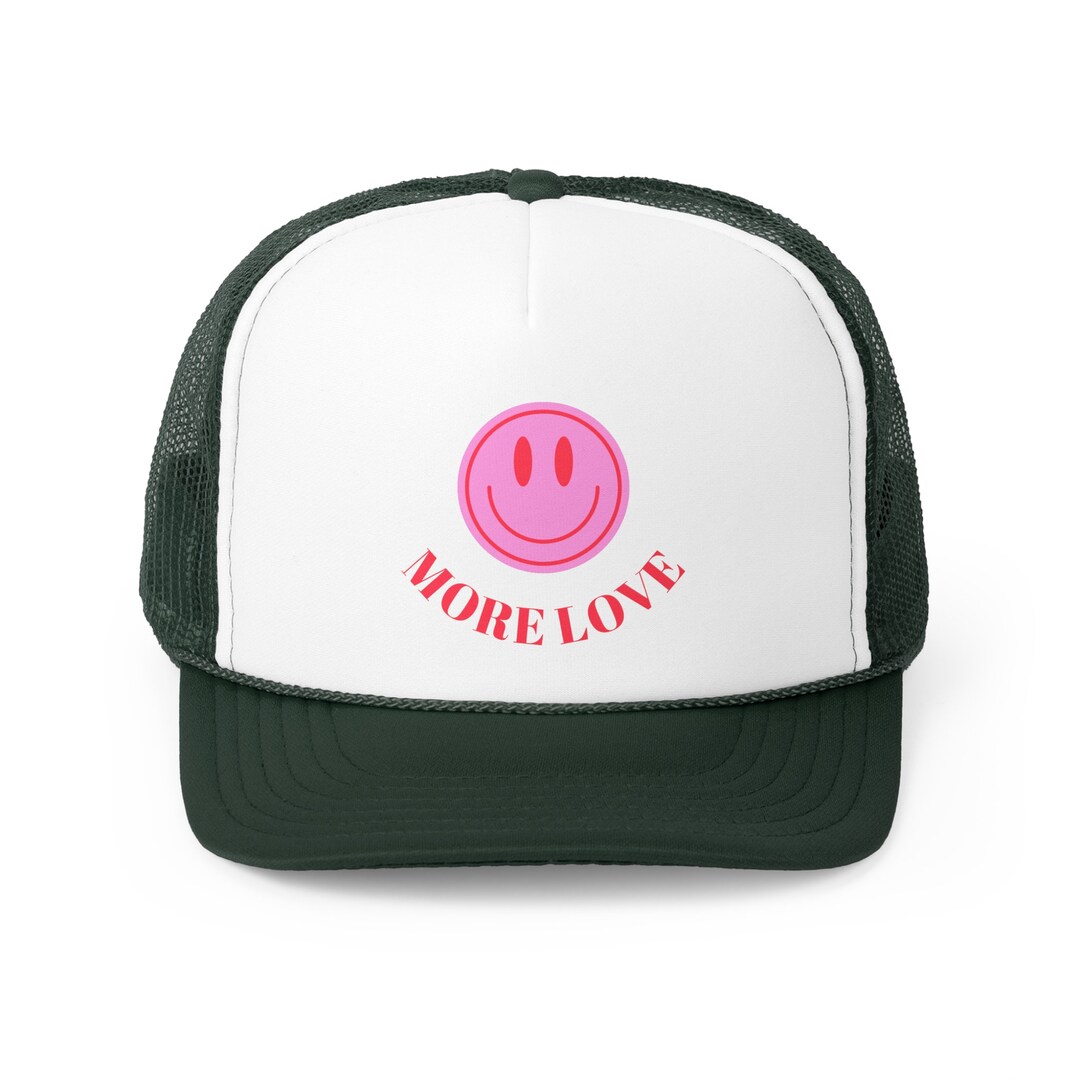 More Love Favorite Hat, Happy 1970s Vintage Graphic Trucker Cap, 7 ...