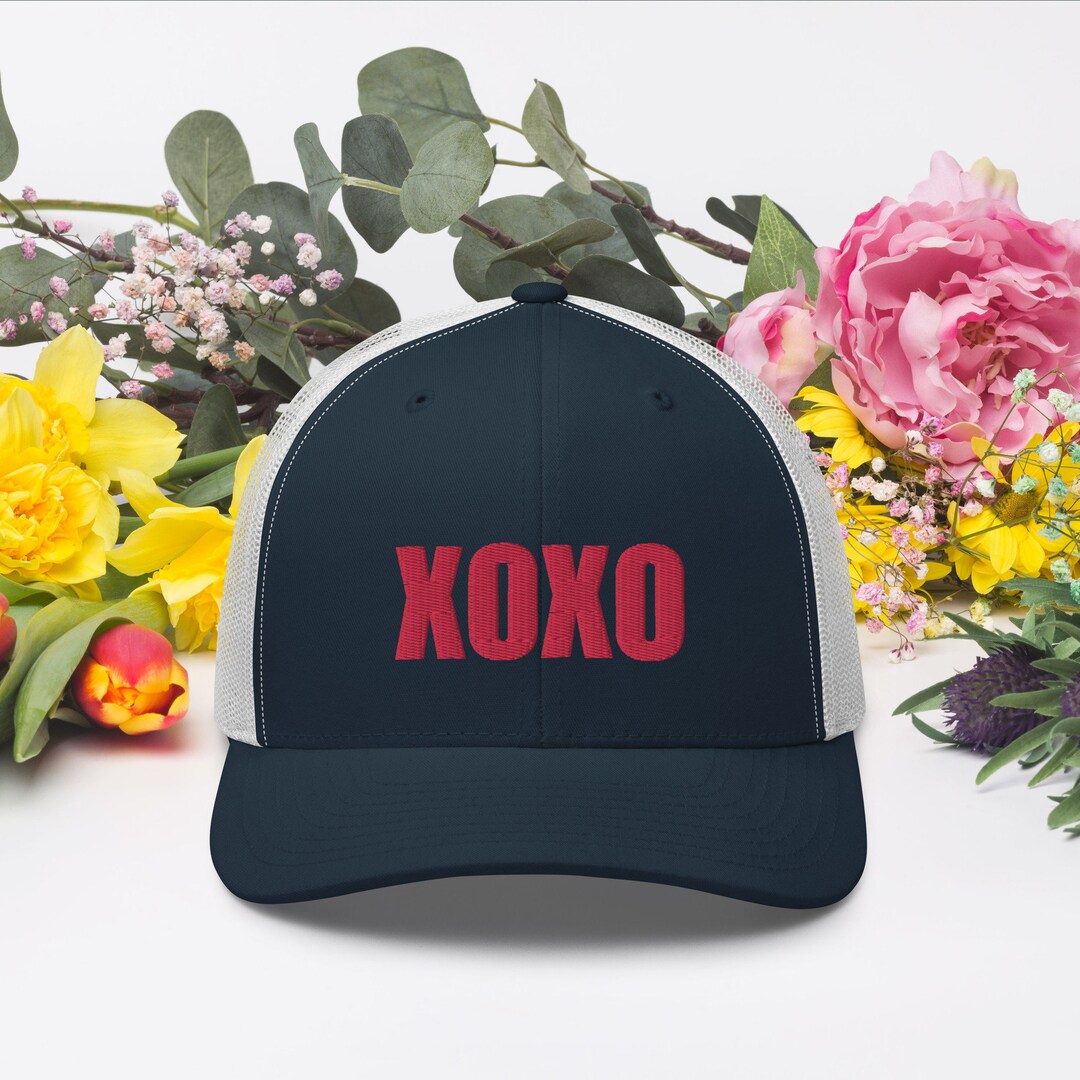 XOXO 3D Puff Embroidered Trucker Cap, Valentines Embroidered Trucker ...