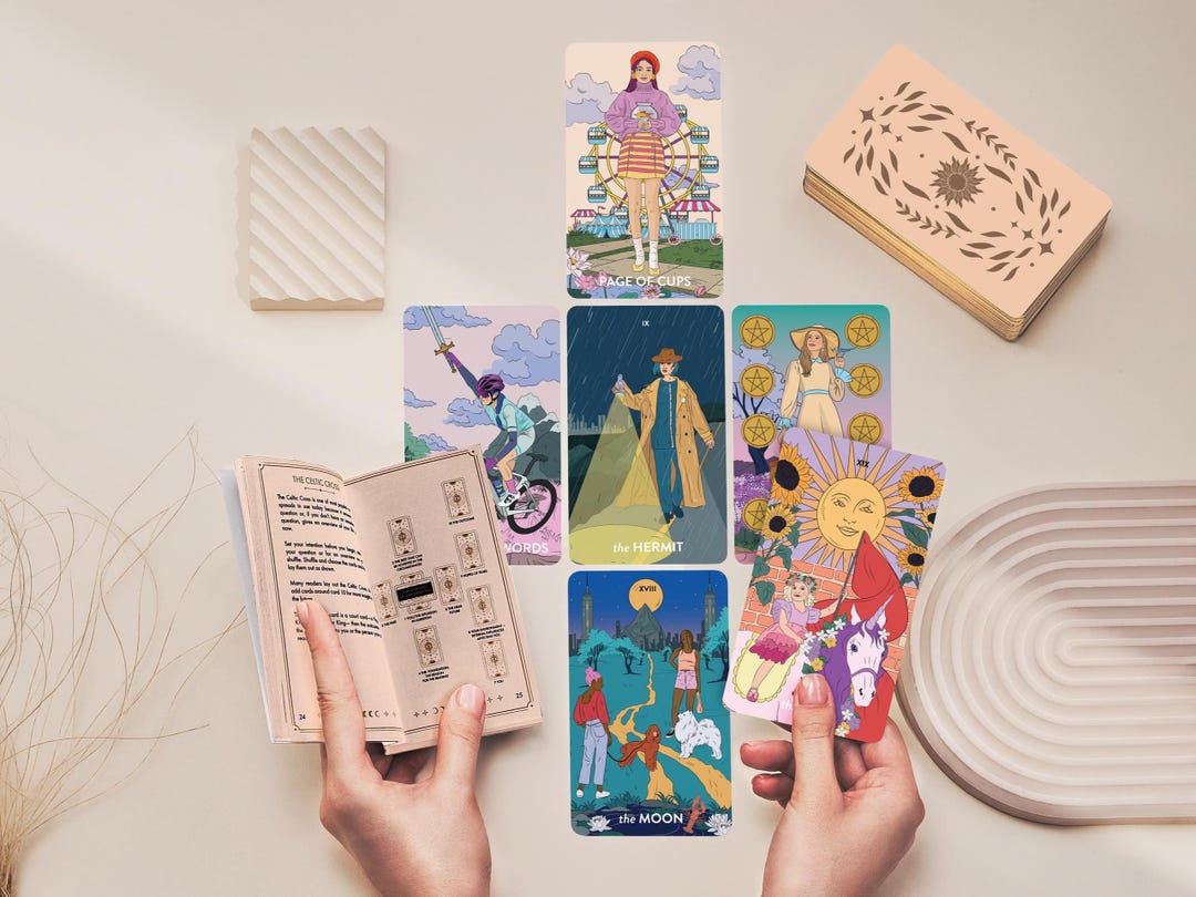 78 Card Beginner Tarot Deck With Guidebook Beautiful Unique Luxury ...