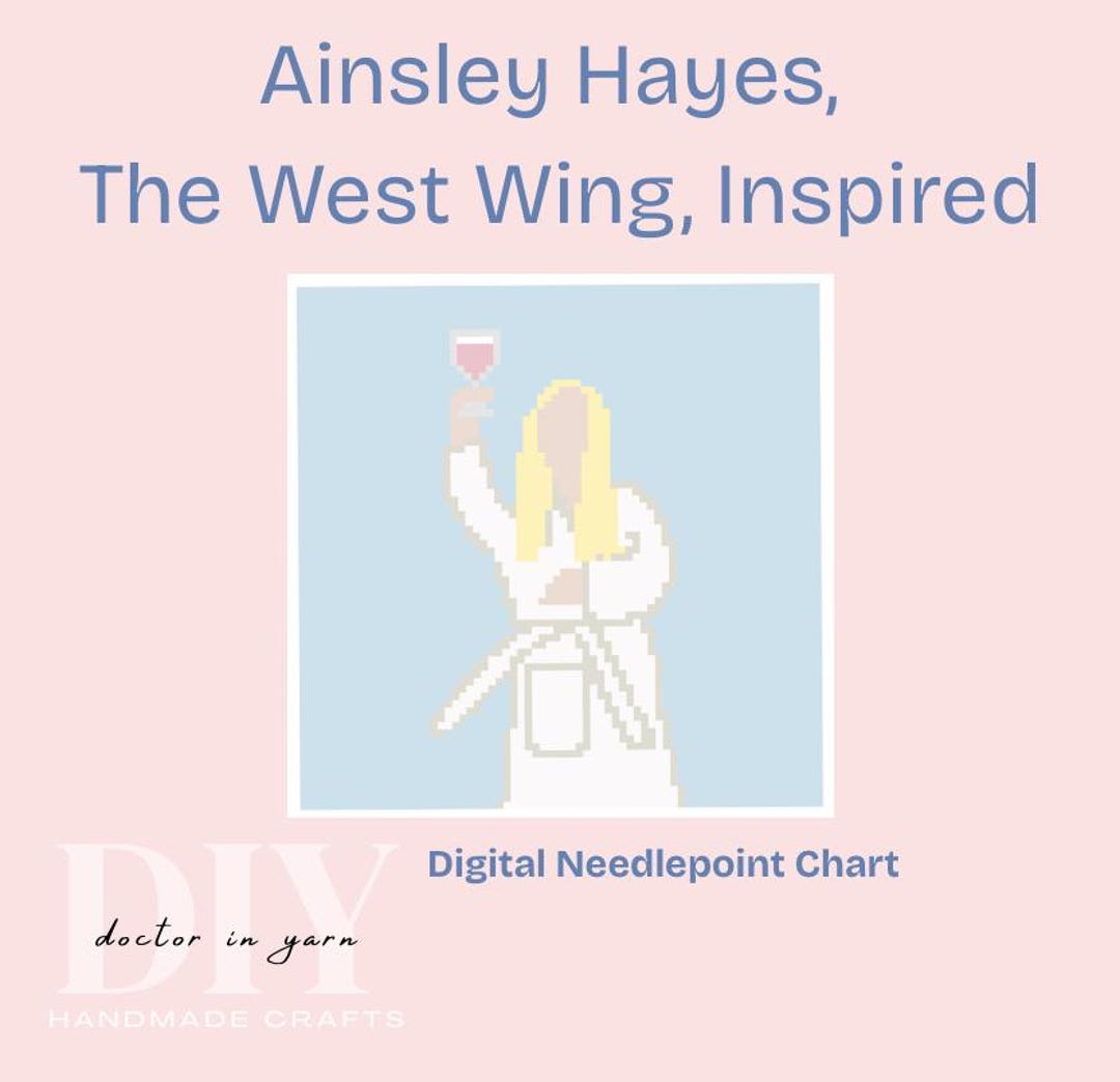Ainsley Hayes Needlepoint Chart – West Wing Inspired – Bathrobe Scene ...