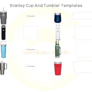 Stanley Cup Tumbler Template Collection Bundle (svg,png,jpg,dxf,pdf ...