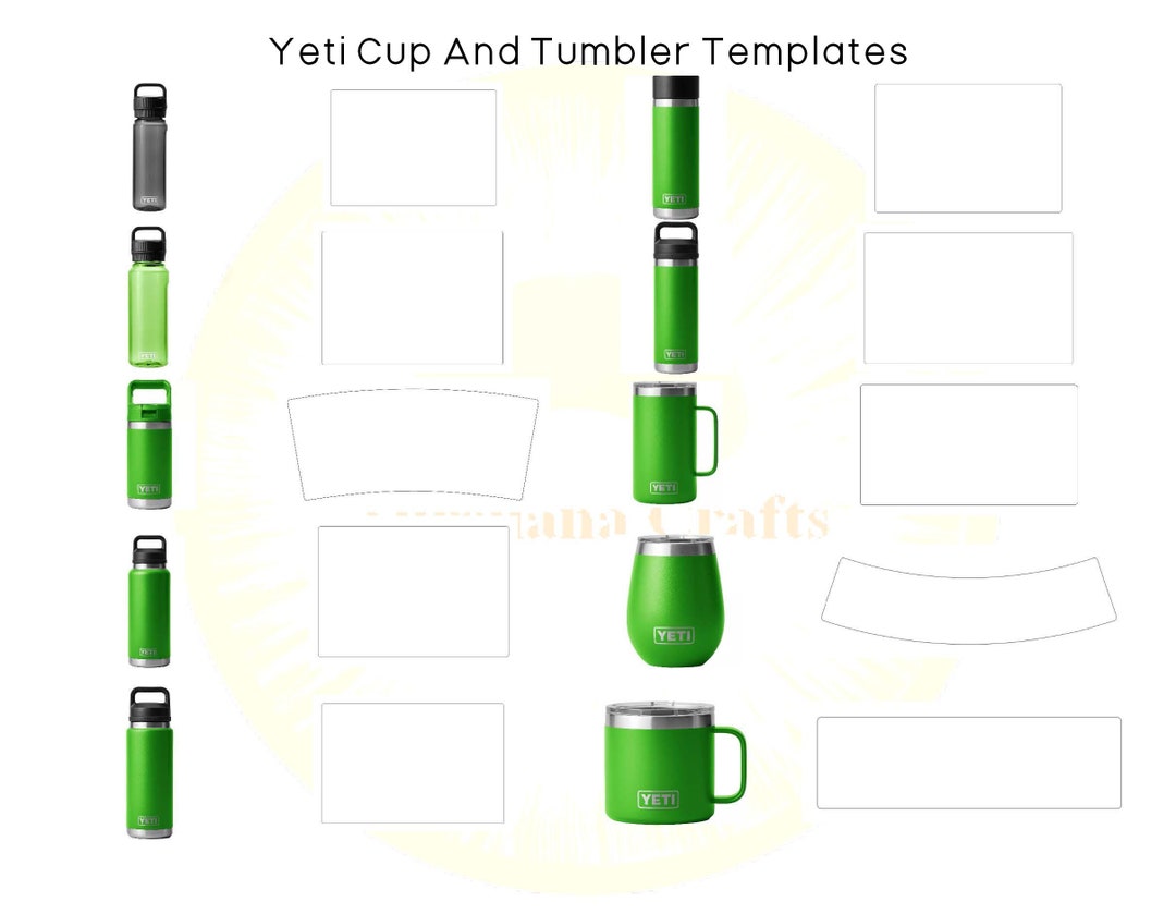 Yeti Cup Tumbler Template Collection Bundle (svg,png,jpg,dxf,pdf ...