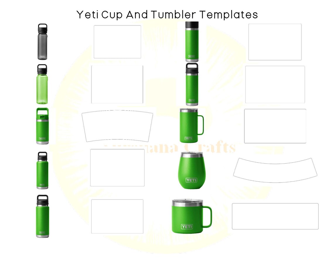 Yeti Cup Tumbler Template Collection Bundle Svg Png Dxf Pdfcricut