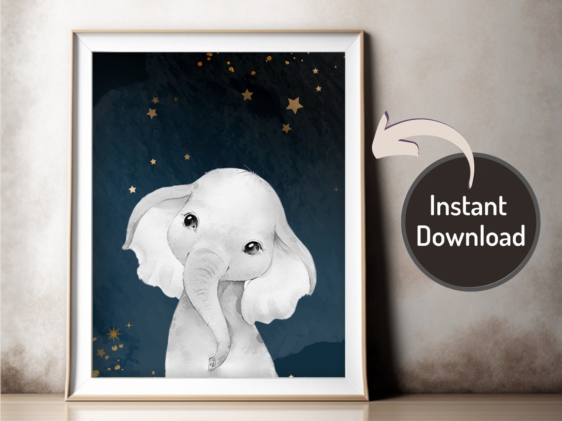 SAFARI NURSERY PRINTS Starry Night Sky Set of 3 Animal - Etsy