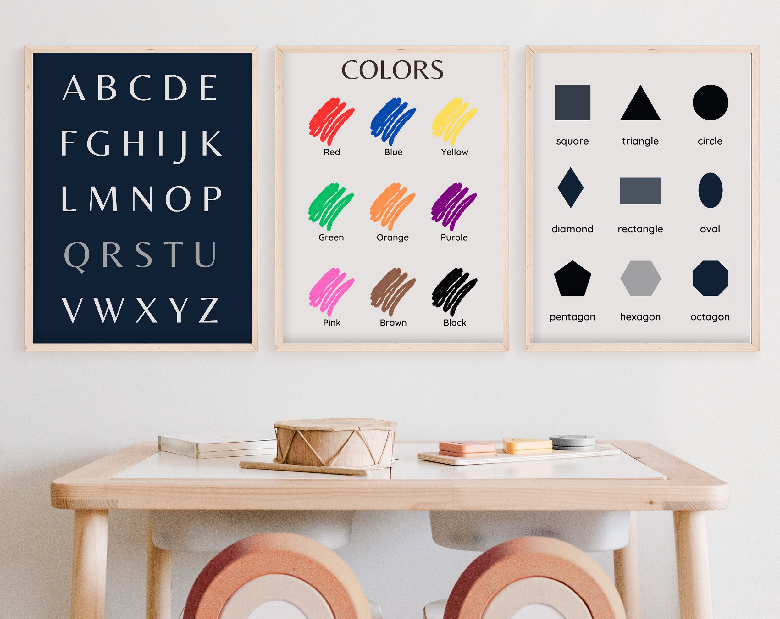 Montessori Homeschool Printable Posters: Toddler Playroom Wall - Etsy