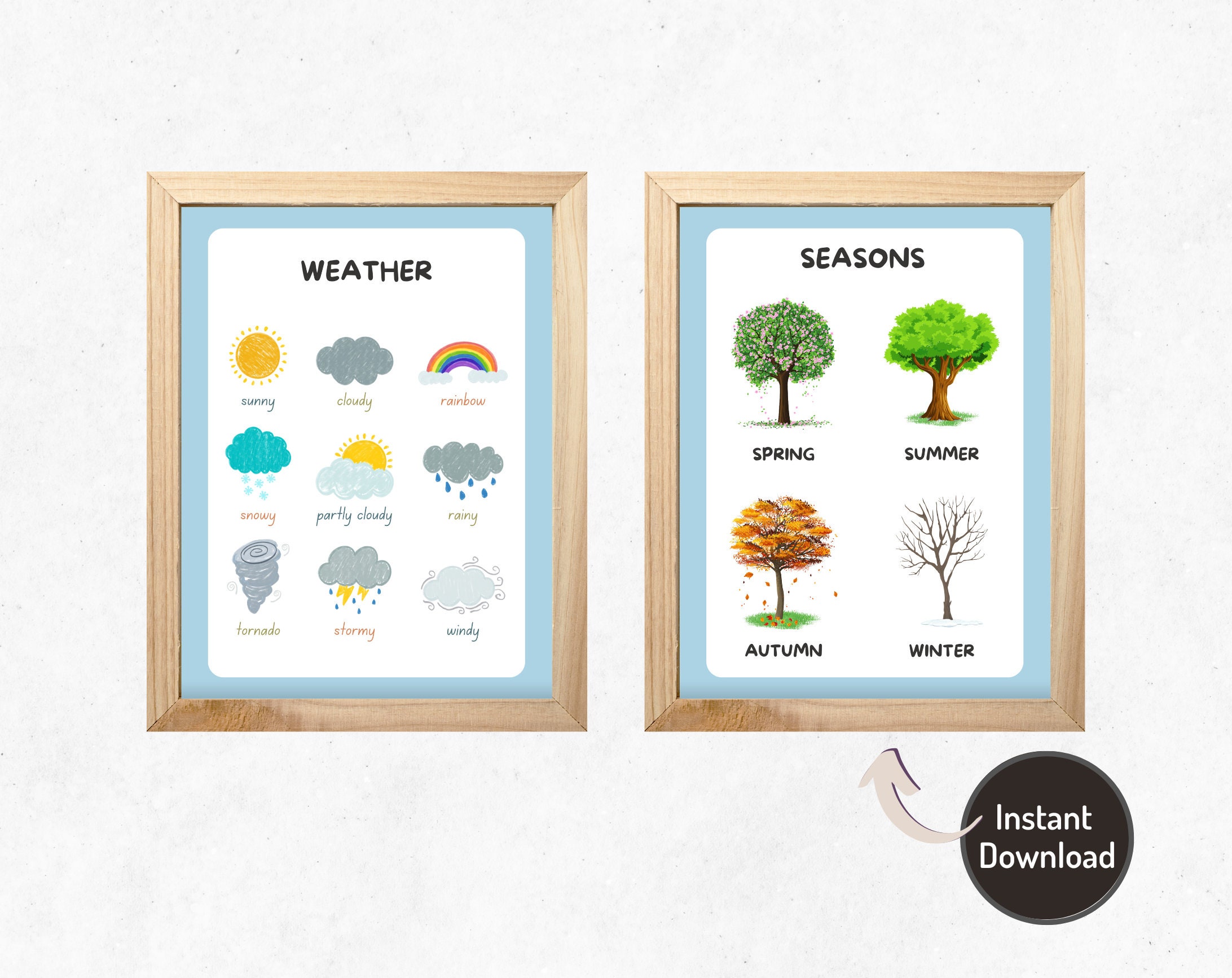Educational Posters 12 PRINTABLES Homeschool Decor Homeschool Posters ...