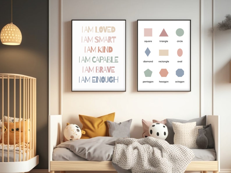 Montessori Homeschool Printable Posters: Toddler Playroom Girl Wall Art ...