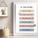 Family Values Printable Poster, House Rules, Educational Learning ...